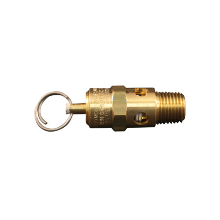1/4" MNPT ASME Safety Valve, 125 PSI Pop off Pressure