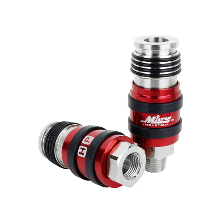 2-In-ONE Universal Safety Exhaust Industrial Coupler, 3/8" NPT x 3/8"