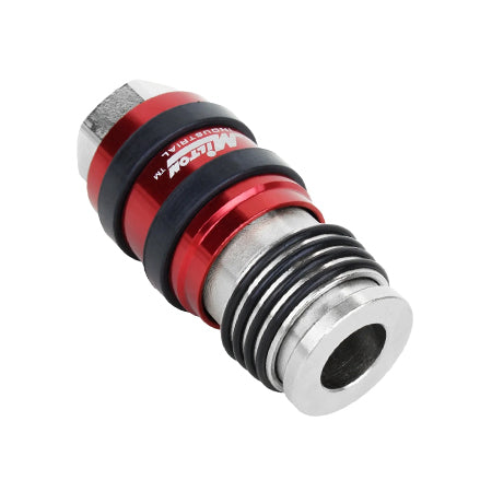 2-In-ONE Universal Safety Exhaust Industrial Coupler, 3/8" NPT x 3/8"