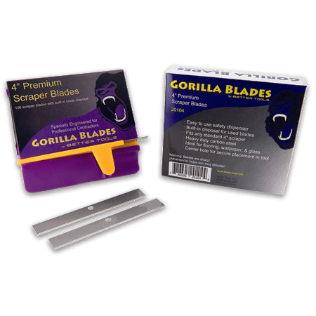 Premium 4-Inch Scraper Blade, 100/Dispenser