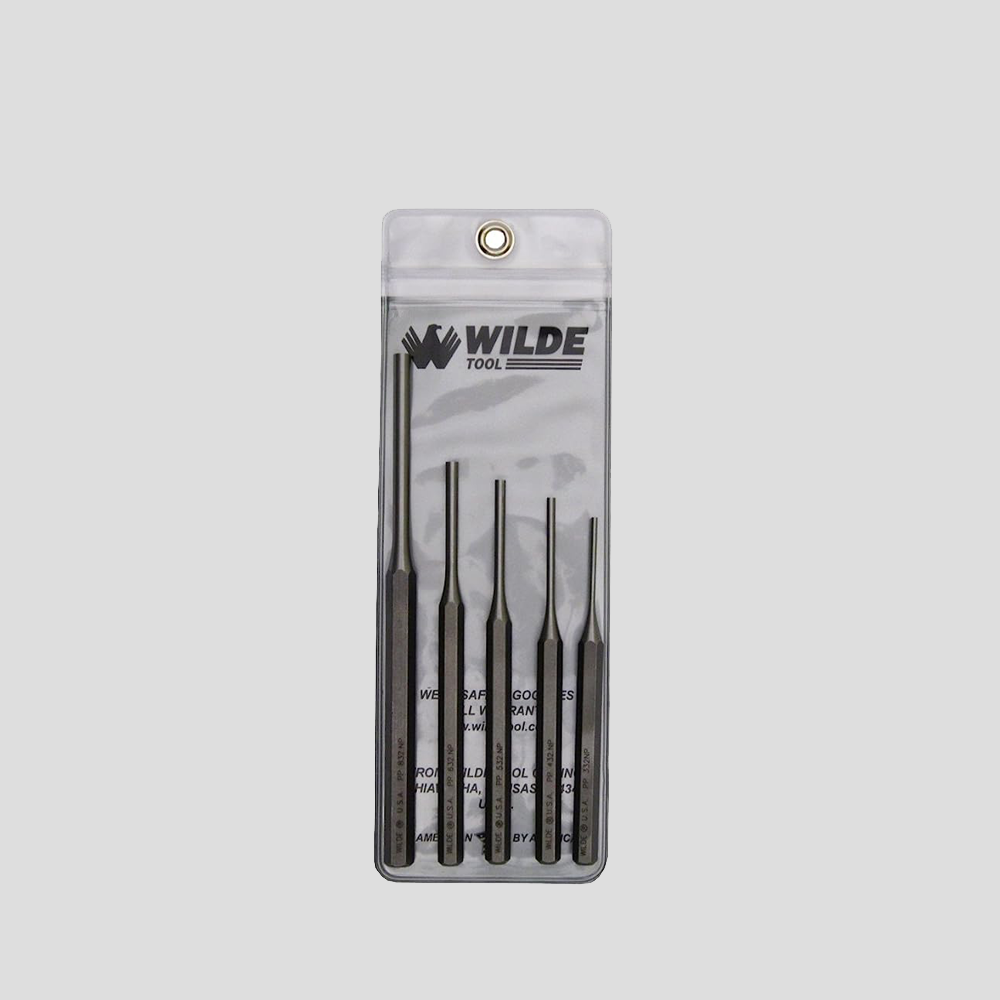 5 Pin Punch Set, 5-Piece, Steel