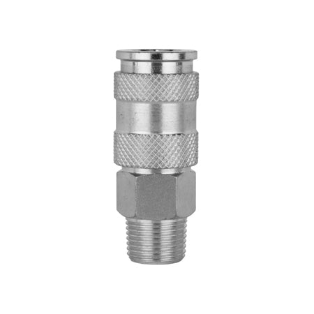 3/8" MNPT High Flow (V-Style) Quick-Connect Steel Coupler (Single Pack