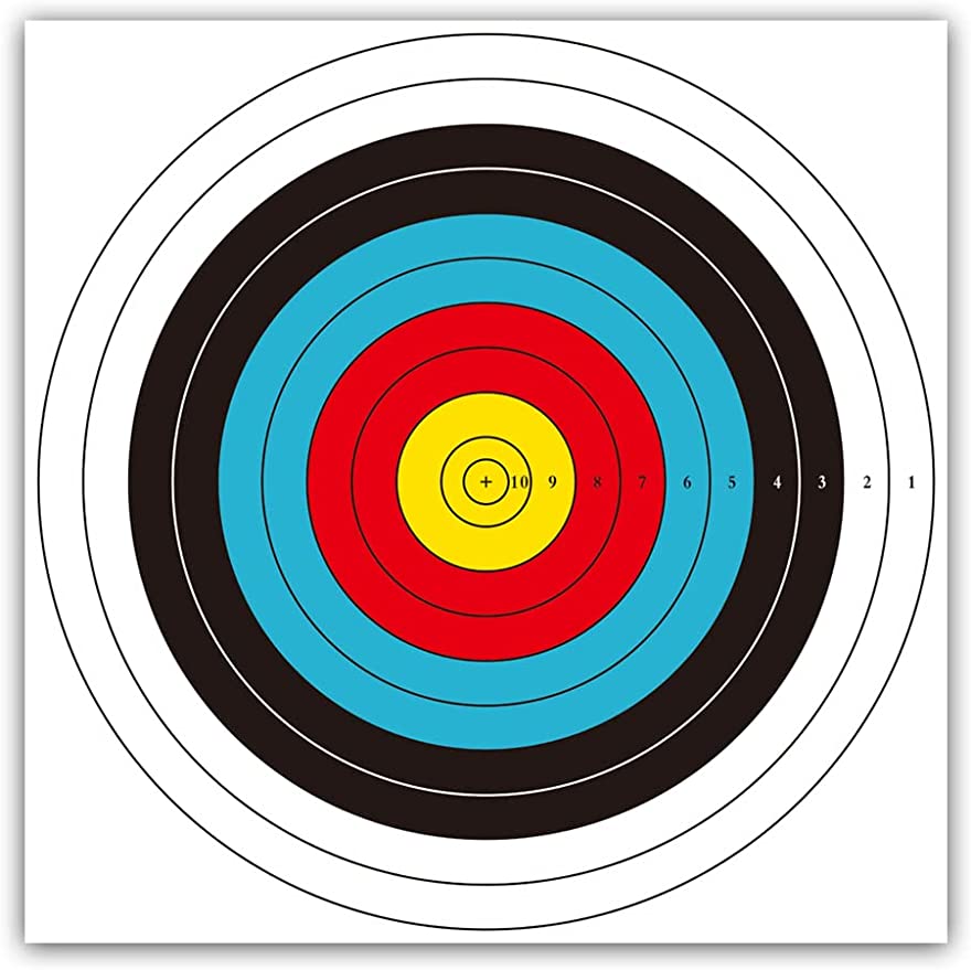 30pcs Targets Paper Standard Archery 40cm 10 Ring Bow and Arrow Target